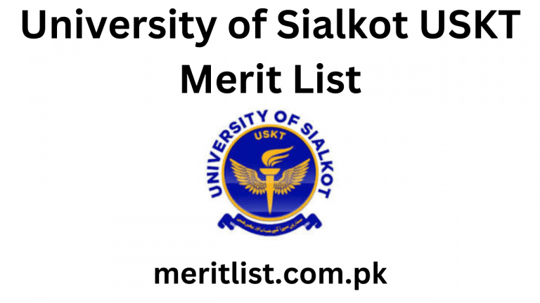 University of Sialkot USKT Merit List 2025 Check Online