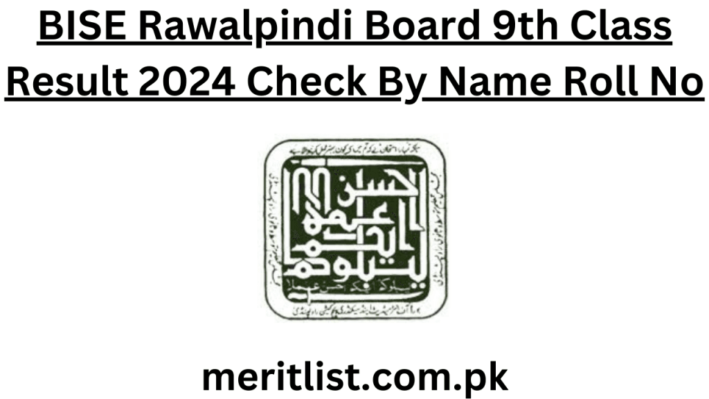 BISE Rawalpindi Board 9th Class Result 2024