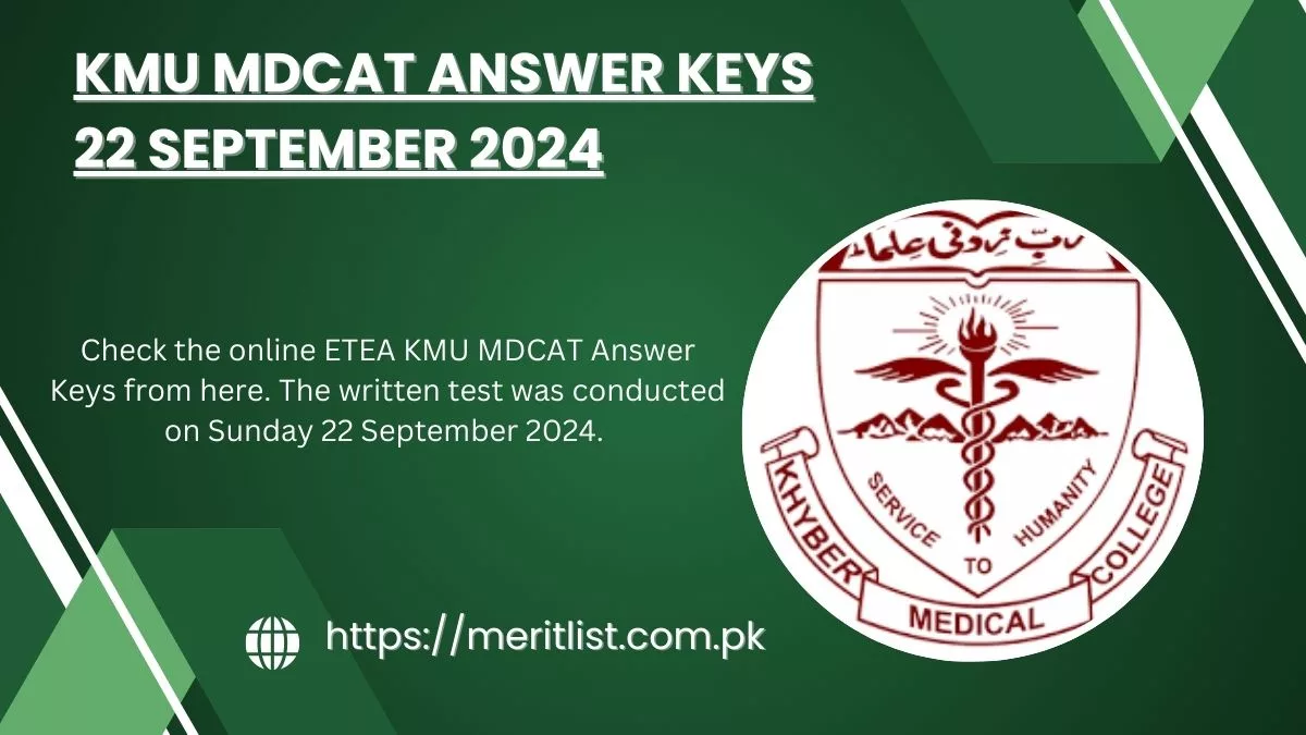 KMU MDCAT Answer Keys 22 September 2024